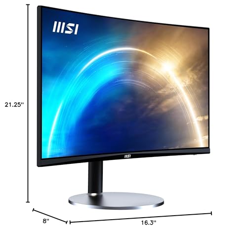 MSI Pro MP272C, 27", 1920 x 1080 (FHD), Curved VA, 75Hz, FreeSync, TUV Certified Eyesight Protection, 1ms, HDMI, Tilt