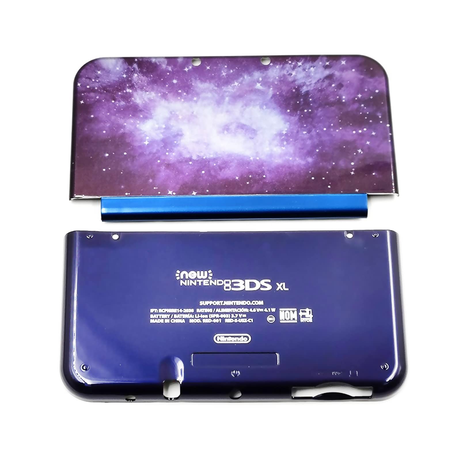 New New3DSXL Black Top & Bottom Shell Cover Plates Replacement, for Nintendo New 3DS XL LL 3DSXL Handheld Game Console, Outer Housing Case A/E Faceplate Coverplate 2 PCS Accessories