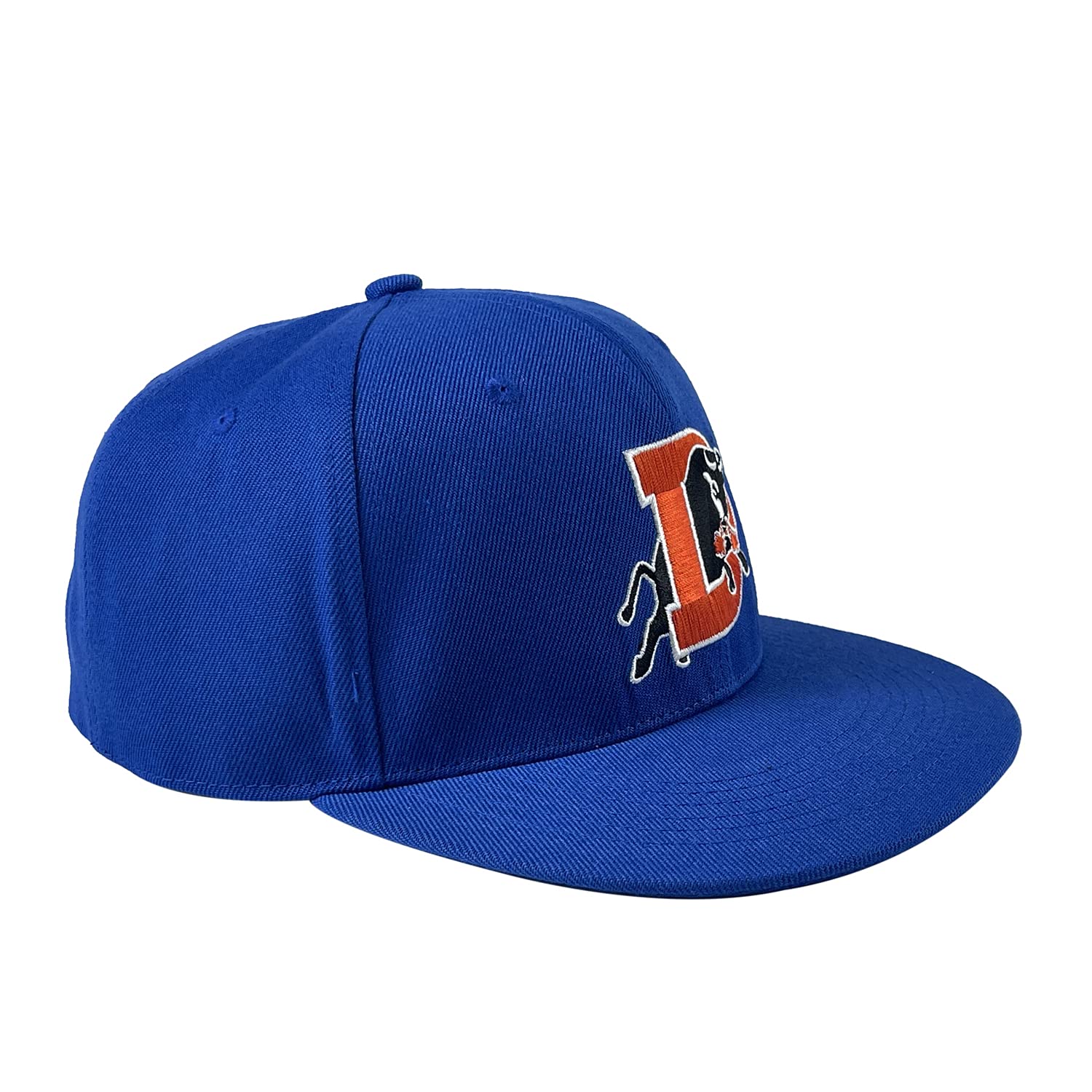 Kaleid Durham Bull Baseball Cap Sports Outdoors Hat Adjustable Hip Hop Rap Snapback Hat Embroidered Blue, 7-7 5/8