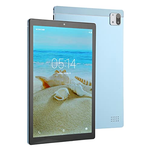 RTLR 10in Tablet, 4GB RAM 64GB ROM Kids Tablet Blue 5GWIFI for Android System 5000mAh Large Battery 3G Network for Entertainment (US Plug)