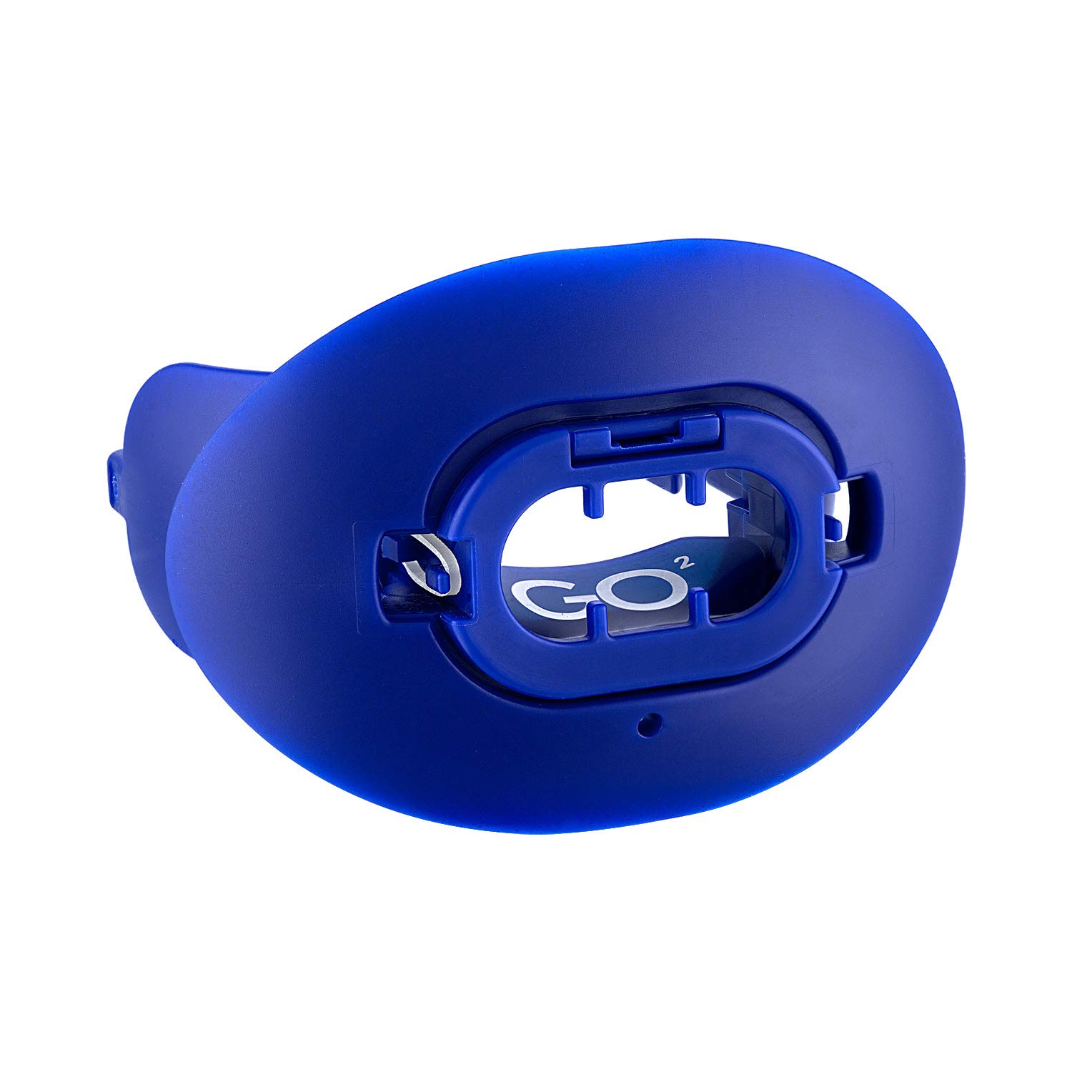 GO2 Sports Football Mouth and Lip Guard with Maximum Air Flow for Increased Oxygen and Endurance Includes Dental Warranty Made in The USA, Blue
