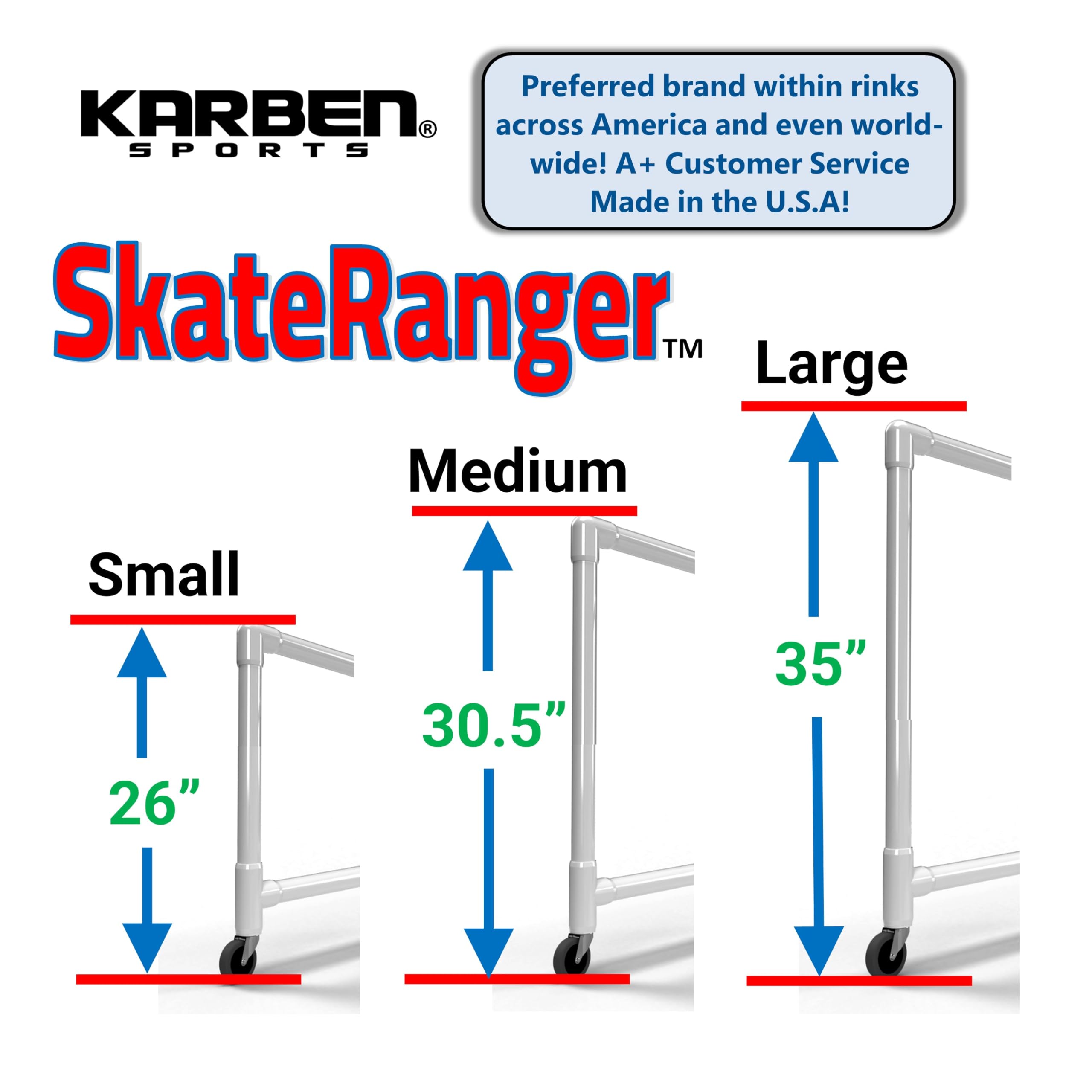 Karben Sports SkateRanger, Skater-Aid Roller Skate Trainer for Children, Small - Pink