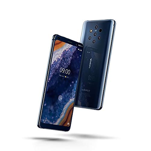 Nokia 9 PureView - Android 9.0 Pie - 128 GB - Single Sim Unlocked Smartphone (at&T/T-Mobile/Metropcs/Cricket/H2O) - 5.99" QHD+ Screen - Qi Wireless Charging - Midnight Blue - U.S. Warranty