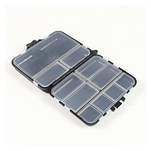 KRAFO 12X10X3cm 11 Grid Fishing Gear Hook Small Accessories Box Fishing Tool Storage Double-Sided Plastic Box BMX Parts