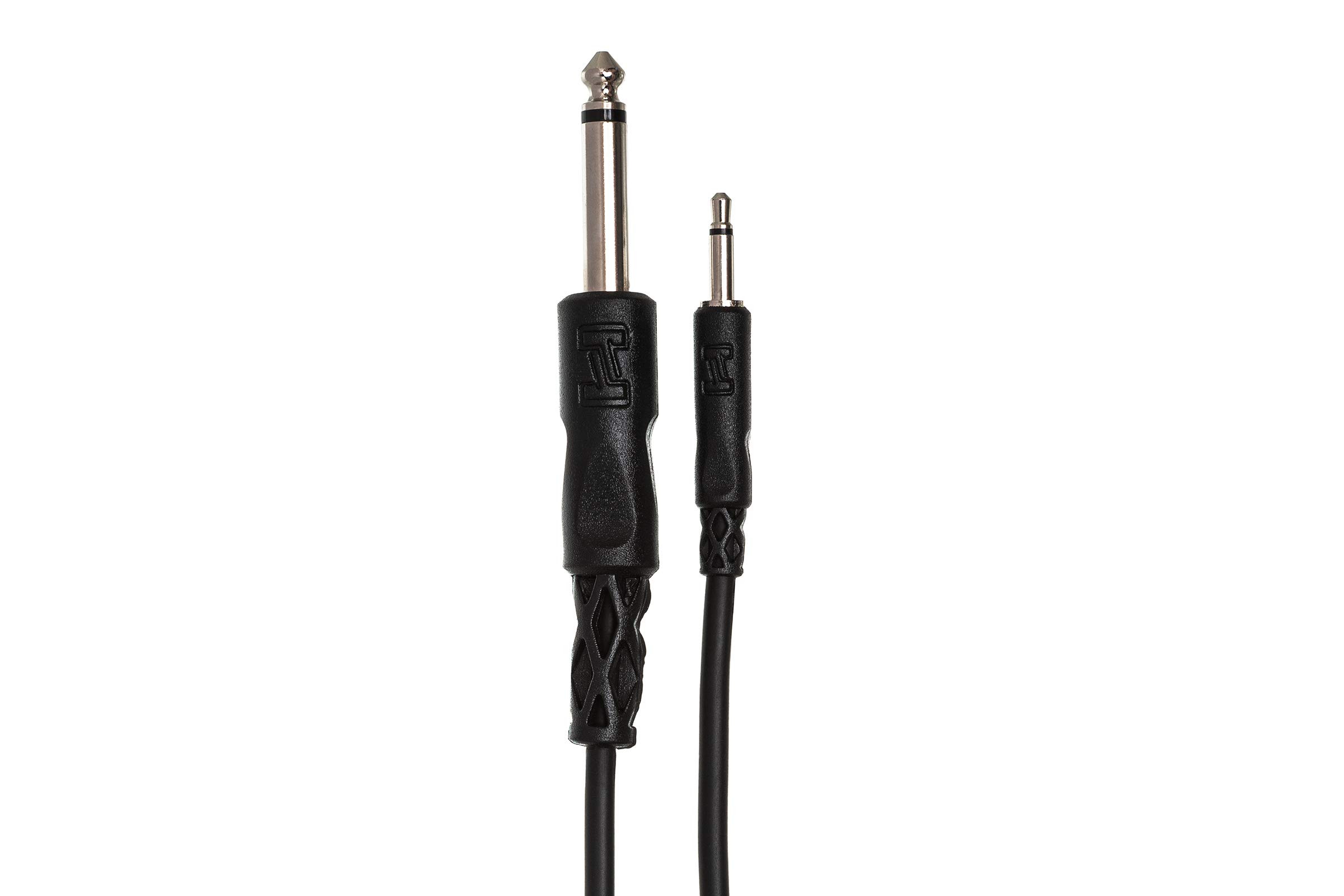 Hosa CMM-500Y-MIX 3.5 mm TS with 3.5 mm TSF Pigtail to 3.5 mm TS Hopscotch Patch Cables, Various Lengths (5 Pieces) & CMP-305 3.5 mm TS to 1/4" TS Mono Interconnect Cable, 5 feet
