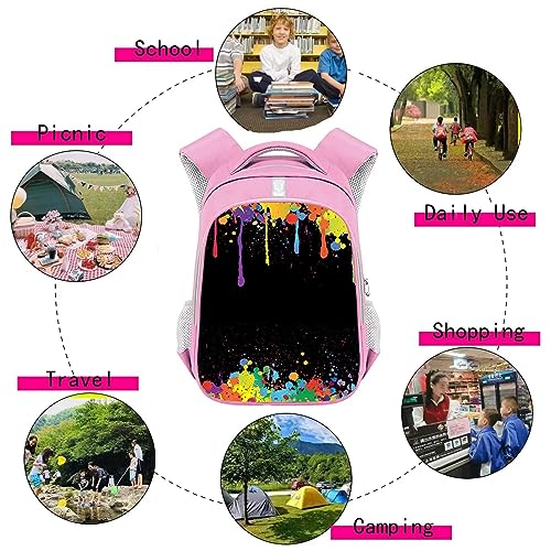 OARISL Teen Backpack 17inch Laptop Bag Cute Luminous Design Casual Daypack Bookbags for Men Women 12