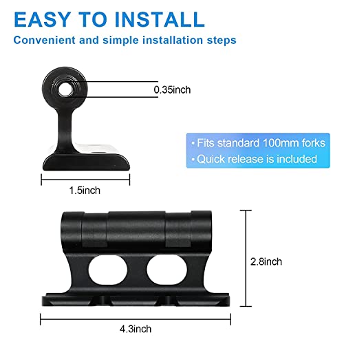 MACIMO Versatile Front Fork Mount Block,Quick Release Thru Axle Road Bicycle Bracket Adapters for Truck/Trailer/Bikes