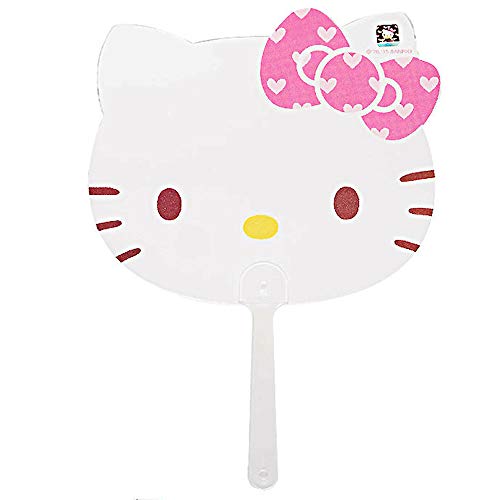 Kitty Sanrio Hello Face Plastic Portable Hand Fan : 1PC (Type B)