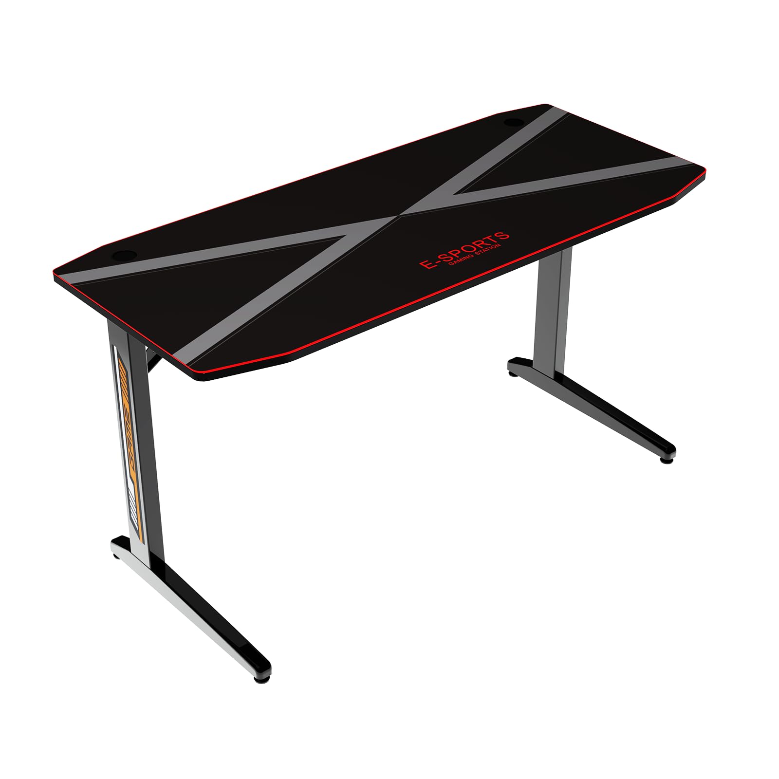 GoBoMoM Computer Desk - 55 Inch Gaming Desk with Carbon Fiber Surface and Big Mouse Pad, for Home Office, Writing, Gaming, and Work