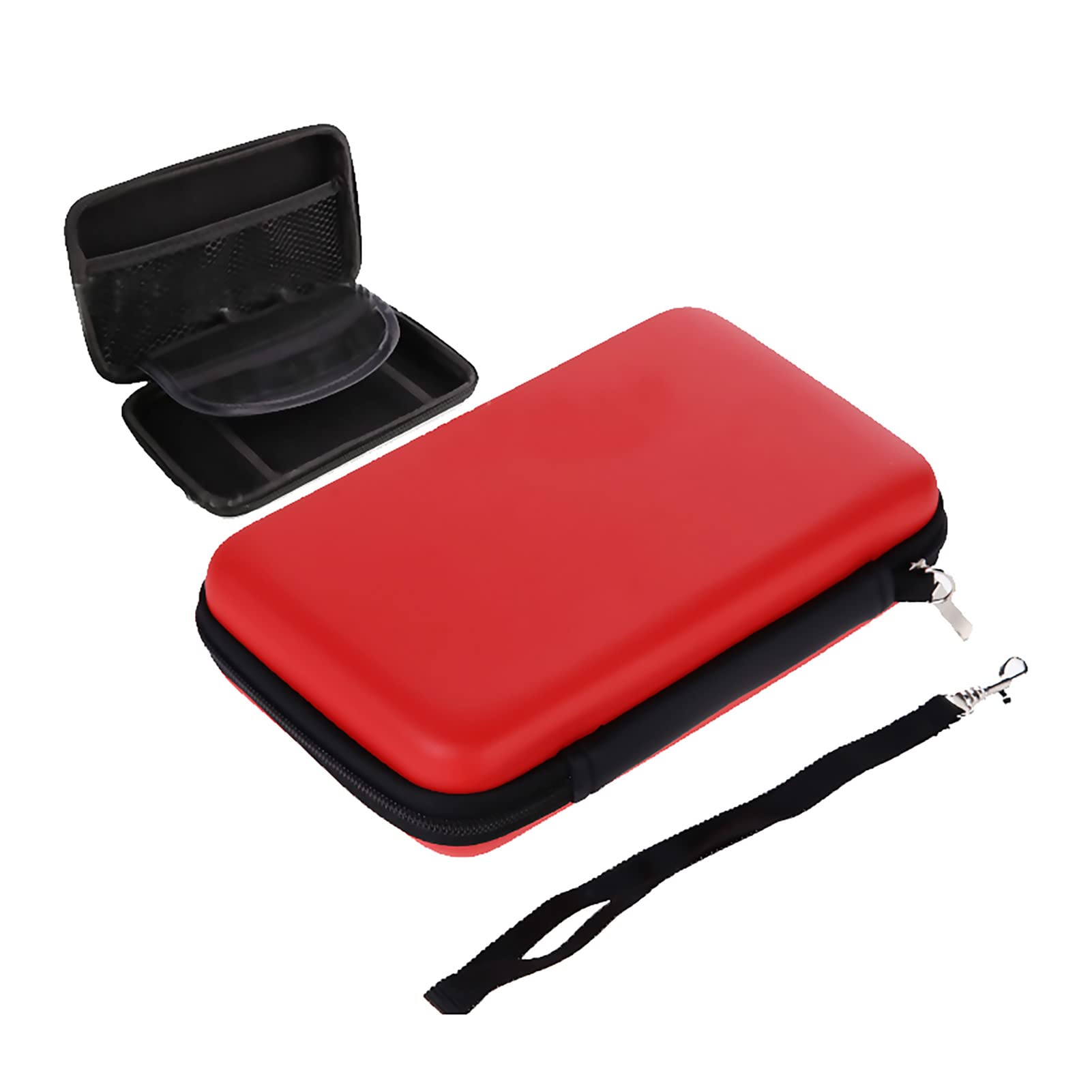 New2DSXL Hard Carrying Case Storage Bag Red Replacement, Compatible with for Nintendo New 2DS New2DS XL LL 2DSLL Handheld Console, New Anti-Shock EVA Protection Carry Pouch Accessories