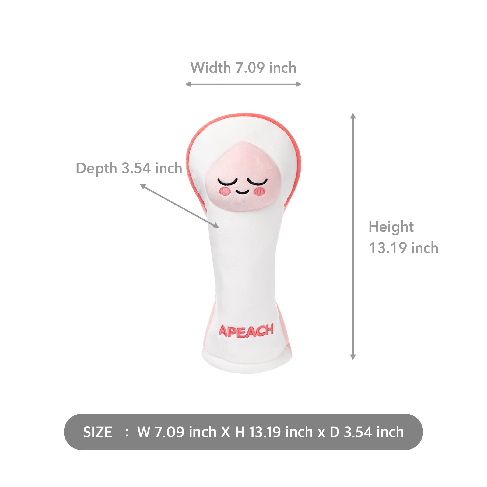 KAKAO FRIENDS GOLF Soft Driver Head Cover, Character Golf Club Cover, Soft Microfiber Cover