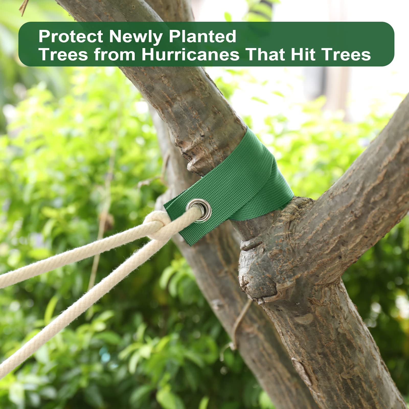 Jevrench 12 PCS Tree Straps for Staking, Tree Support Straps for Guying Staking Newly Planted Sapling Straight and Hurricane Protection, Heavy Duty Tree Stake Straps for Straightening