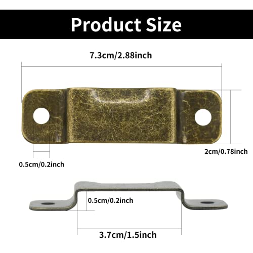 Metal Tape Measure Holder Clip, 6 Packs Small Measuring Tape Belt Holder Clip with Rivets for Tool Holster, Leather Pocket Tool, Bronze