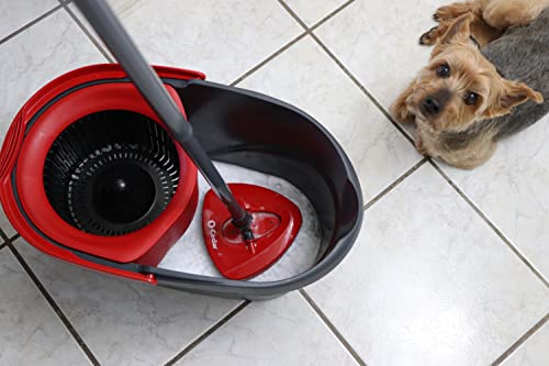 O-Cedar System Easy Wring Spin Mop & Bucket with 3 Extra Refills