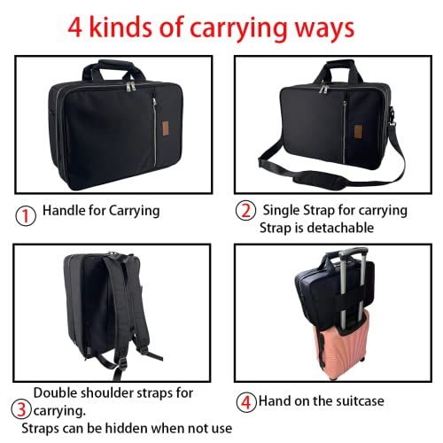 KAXIMEII PS5 Bag,Carrying Bag Compatible with Playstation 5 and PS5 Digital Edition with Adjustable Slots for Playstation Controller,Headset,Cables and other Accessories,Bag with Shoulder Strap,Black