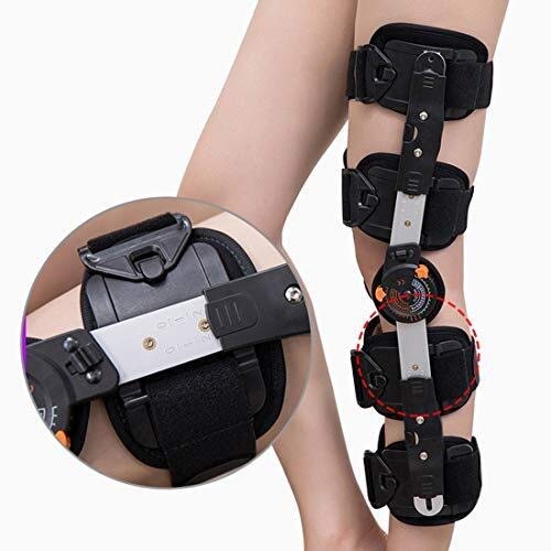Knee Brace Medical Hinged ROM Knee Brace, Post OP Patella Injury Adjustable Immobilizer Brace Orthopedic Guard Protector Leg
