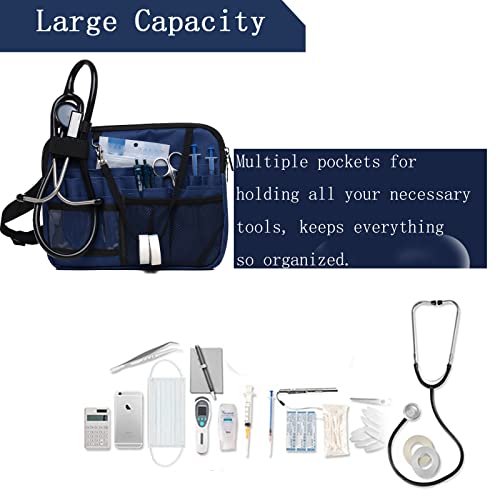 Nurse Fanny Pack, Multi Compartment Pouch, Utility Nurse Bags for Work Supplies, fit for Nurse,RN, Vet