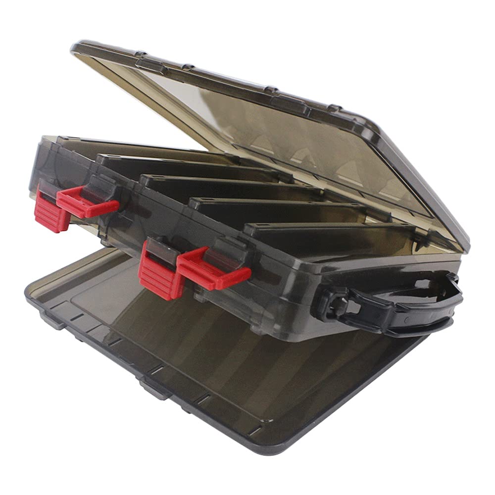 LMMDDP Double-sided Plastic Bait Box Bait Box Fishing Tackle Storage Box Fishing Tackle Tool Box