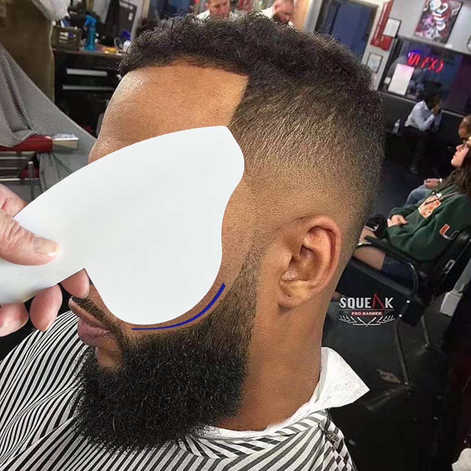 Multi-use Hairline Fill in Design Which is Adapted for Use as Different Types of Design Barber Designing, Art Design Clapboard Board Haircut Styling