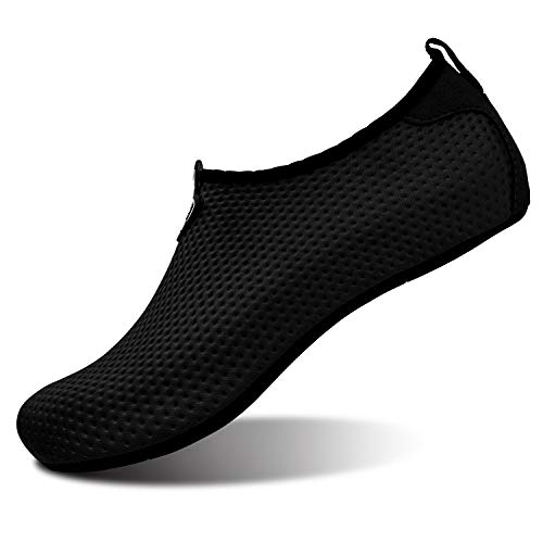 L-RUN Womens Classic Barefoot Water Sports Skin Shoes Black L(W:8.5-9.5,M:7-7.5)=EU39-40