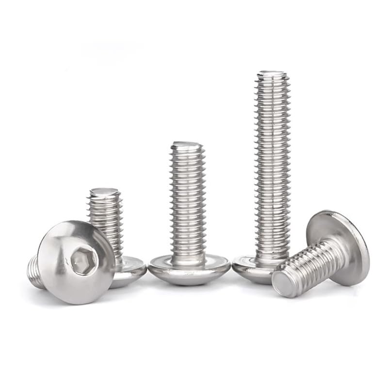 Hexagon Socket Screws 10pcs 304 Stainless Steel Large Umbrella Head hex Socket Head Screw Large Round Head Screw Mushroom Head Bolt (Size : M5*12)