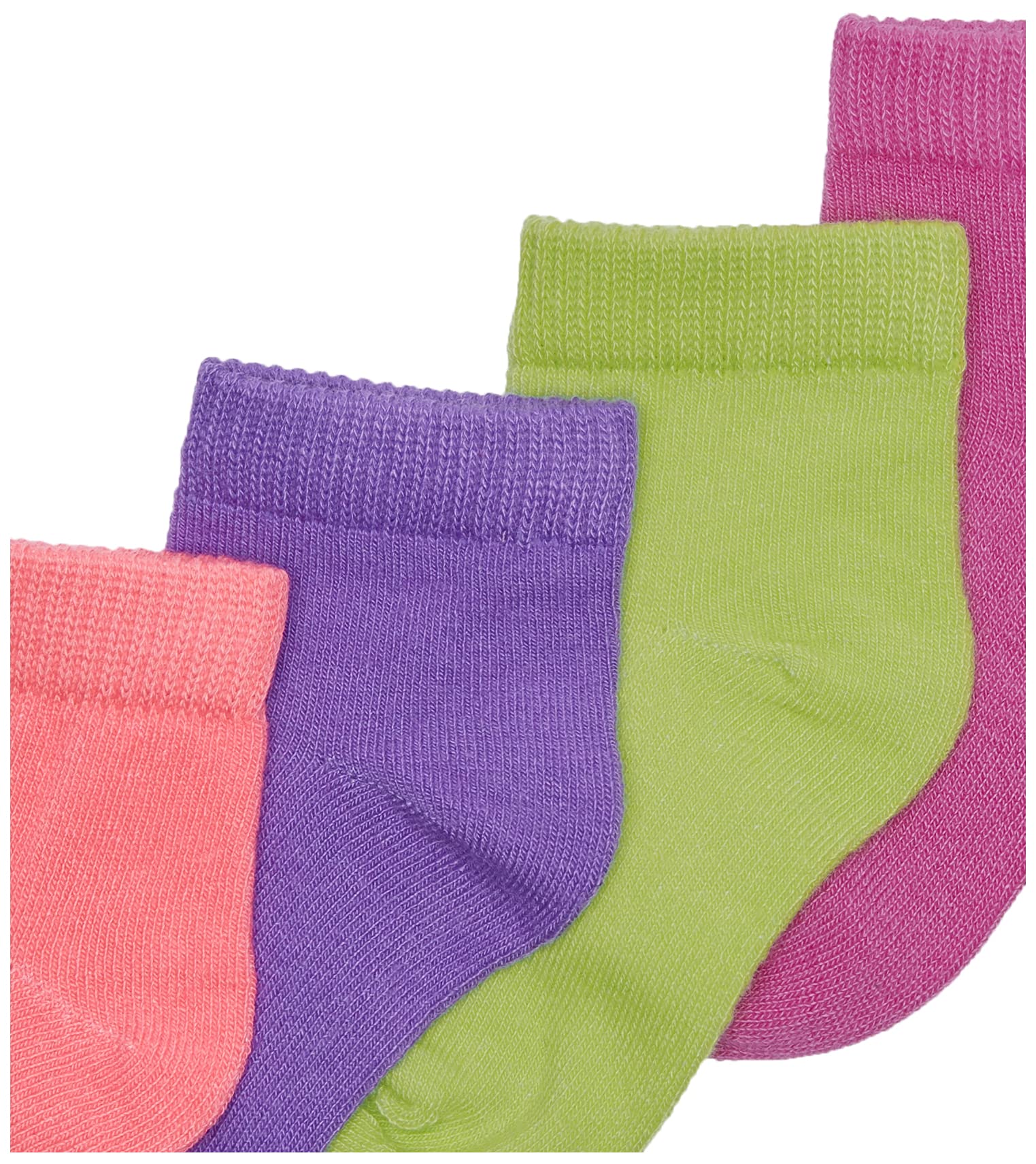 Hanes Girls' Toddler Ankle Socks 10-Pack, Assorted, 6/ 4T-5T