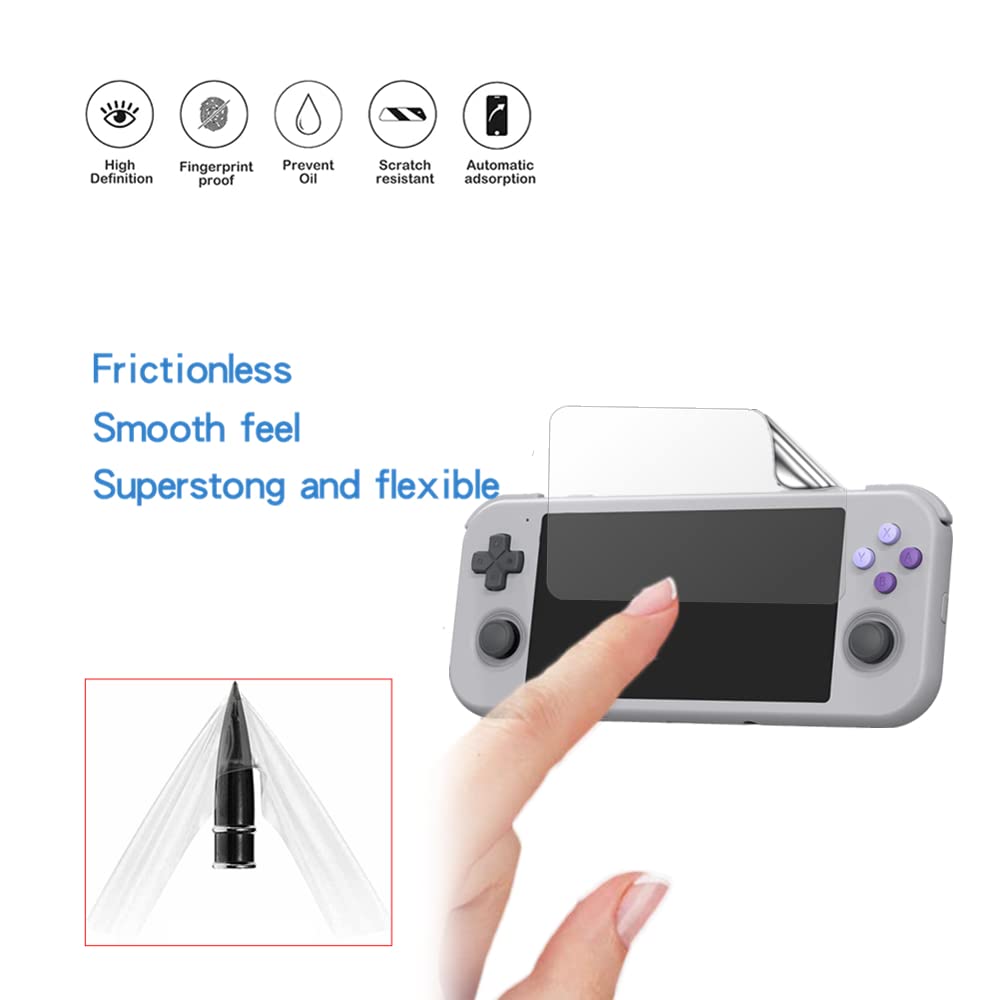 MIHENCE [ 3PCS Compatible for Retroid Pocket 3/3 Plus Screen Protector, PET Premium Real HD Protective Film Compatible for Pocket 3-4.7 Inch Retro Game Handheld Console