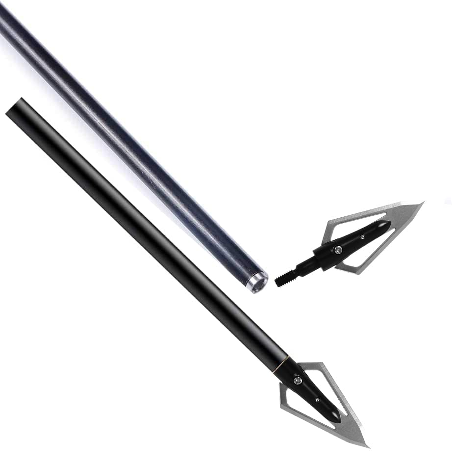 KY-MOCRIS Hunting Arrowhead Cutting Blade Archery Broadhead Traditional Crossbow Compound Bow Arrowhead (Black)
