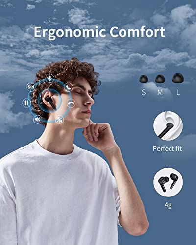 Wireless Earbuds Bluetooth 5.3 Headphones HiFi Stereo Wireless Headphones with 4 ENC Noise Clear Canceling Mic Wireless Headset with LED Display Charging Case 42H Playtime Touch Control IP7 Waterproof