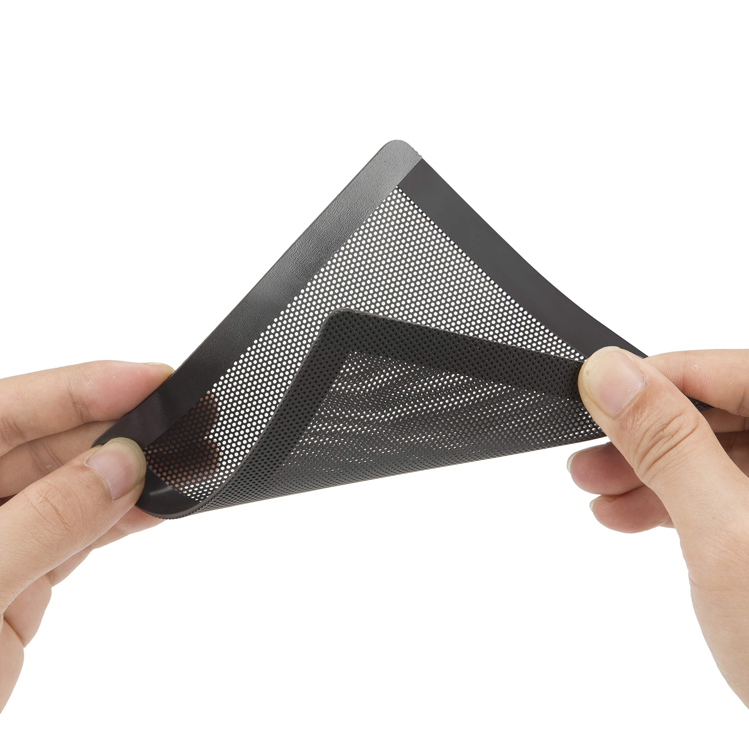 HFEIX 140MM PC Fan Dust Filter Computer Case Fan Magnetic Frame Dust Filter Fine PVC Mesh,Length 5.51 x 5.51 inches Black -4Pack