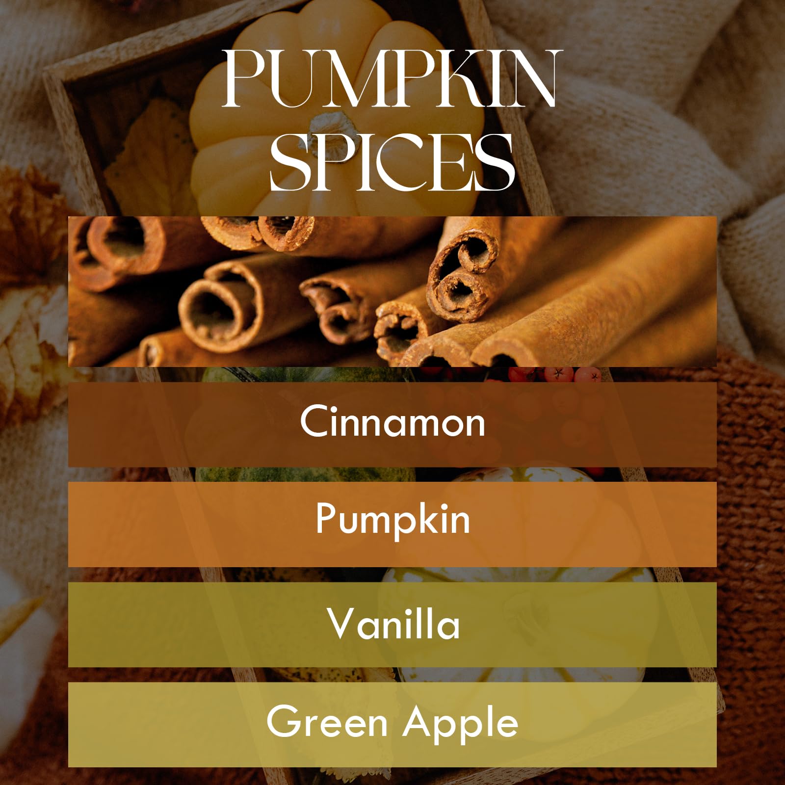 Pumpkin Spice Candle - Fall Candles, Thanksgiving Decorations, Scented Candles, Autumn Decor, Soy Candles for Home, 10 oz Seasonal Handmade Candle