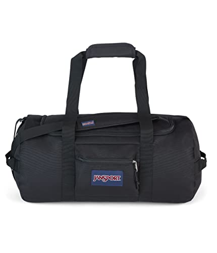 JanSport SuperBreak Away Duffel - Recycled Polyester Travel or Gym Bag, Durable Weekender with Front Utility Pocket & Side Grab Handles, 40L, Black