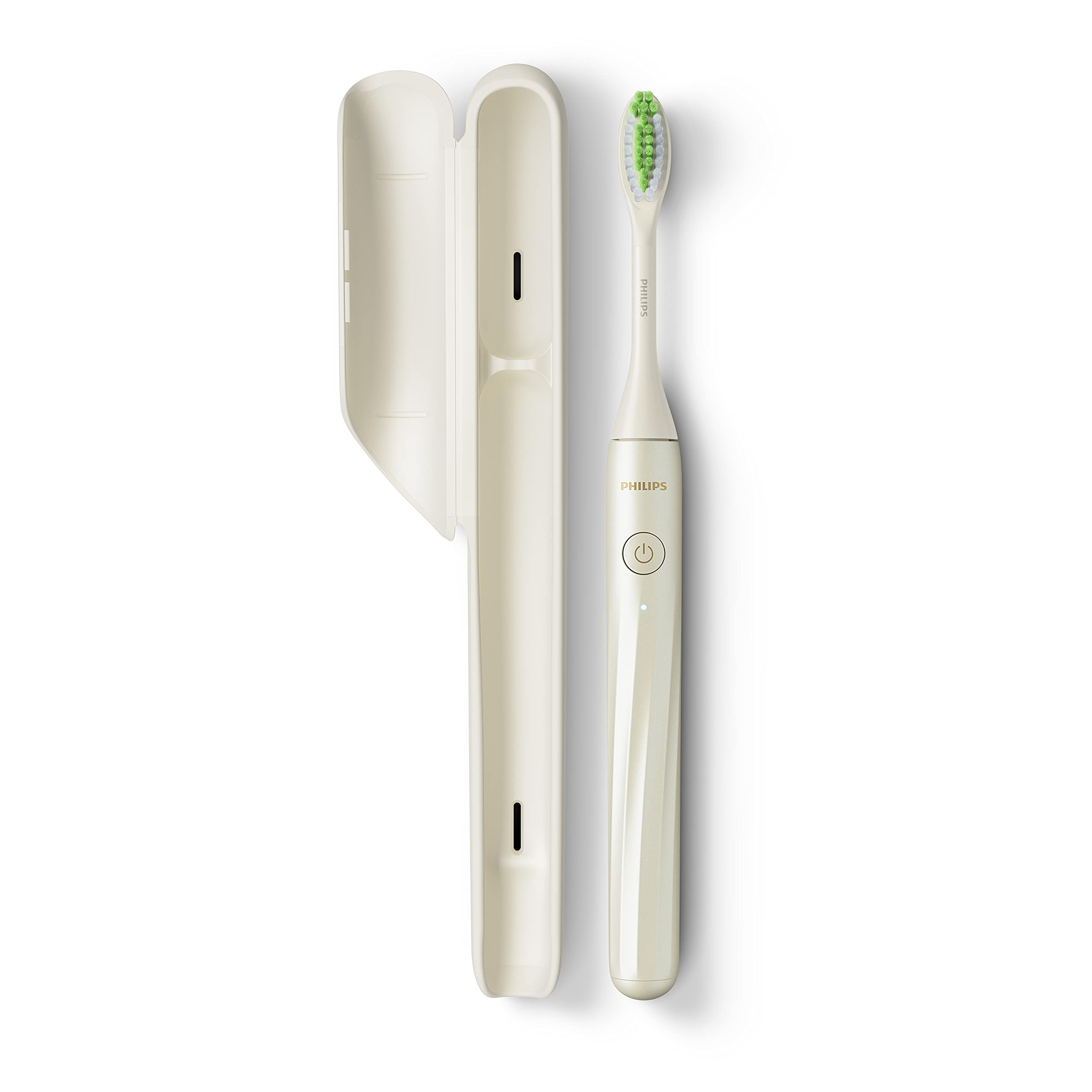 Philips One by Sonicare Rechargeable Toothbrush, Snow, HY1200/07 with Philips One by Sonicare, 2 Brush Heads, Snow, BH1022/07