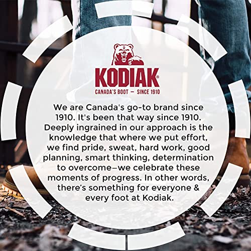 Kodiak Men Thermal Crew Warm Outdoor Socks with Thick Brushed Cushioning, 4 Pairs, Size Men 7-12, Black Red