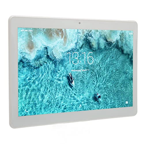 Qinlorgo Tablet PC, Dual SIM Dual Standby Green 5MP Rear Camera 100-240V T10W 10.1 Inch HD Tablet for Calling (US Plug)