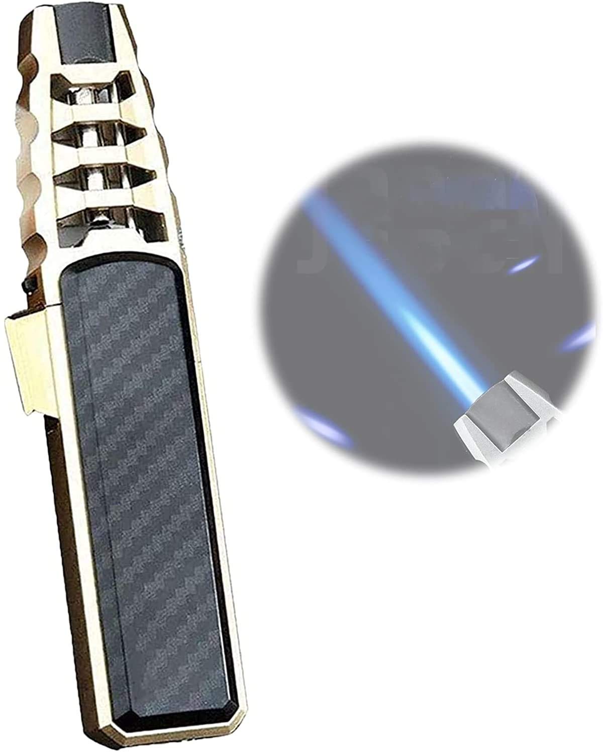 KOVALENTHOR Solar Beam Torch - the Hottest on Earth, Turbine Torcher Lighter Jet Flame, Butane Gas for Lighter, Candle Camping BBQ Kitchen- Not Included, Windproof (Walnut Silver)