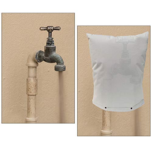 Insulated Pouch, ETSAMOR 17 x 21 Inches Backflow Preventer Insulation Pouch Cover for Winter Pipe Freeze Protection, Controller and Water Sprinkler Valve Box ( Pale Khaki )
