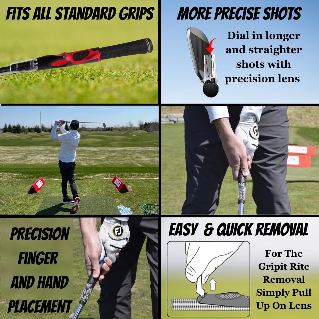 GripIt Rite Golf Grip for Teaching Correct Gripping Position Using Your Own Club (Men's Left)