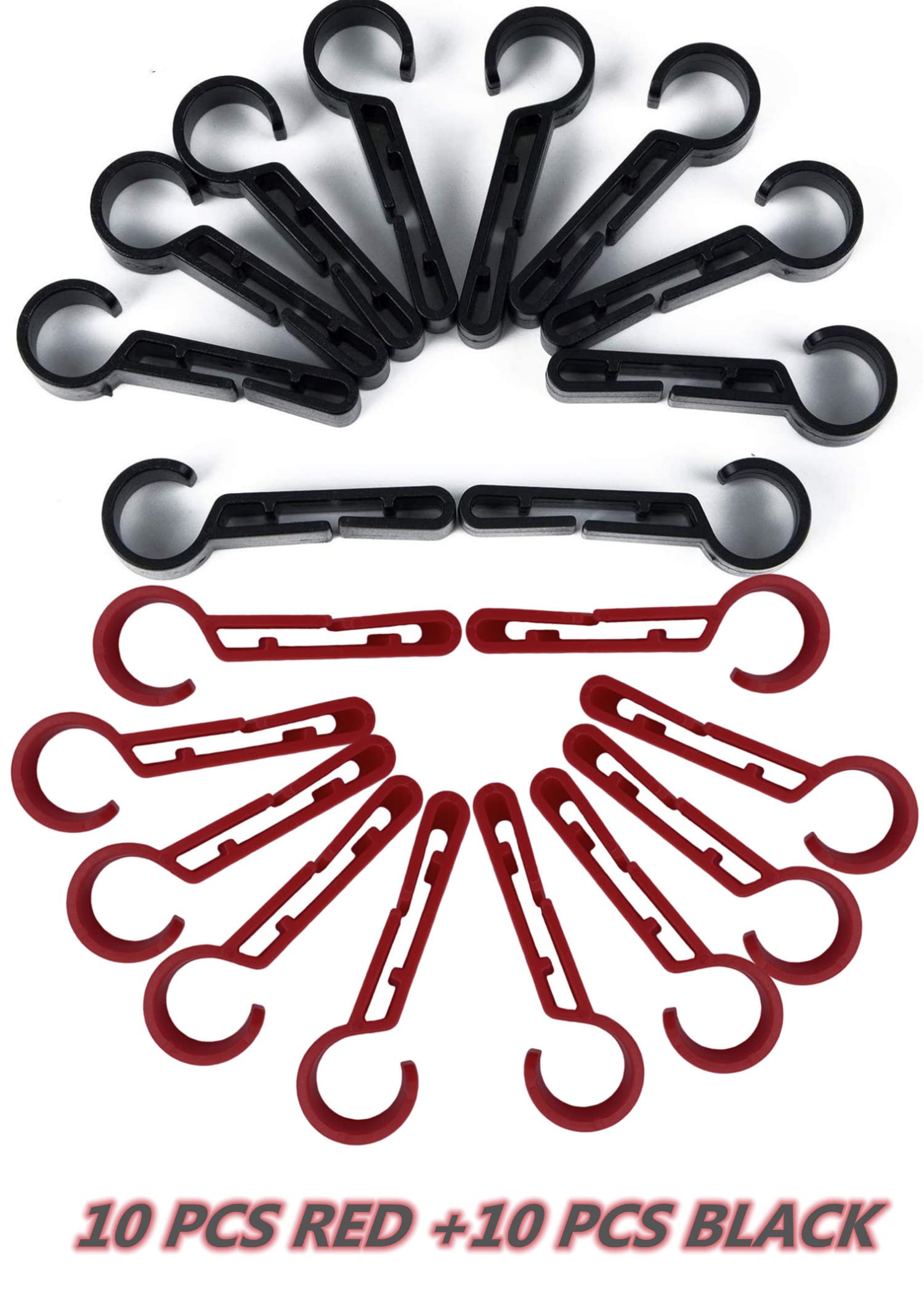 JLBLNHW 20 Pack Helmet Clips for Headlamp, Hardhat Headlamp Accessory, Hard Hat Accessories, Headlamp Hook, Hard Hat Light Clips, Easily Mount Headlamp on Narrow-Edged Helmet