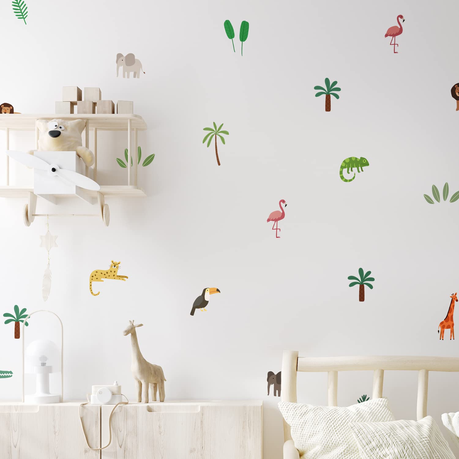 Jungle Animals Wall Decals | Safari Nursery Decor | Wall Stickers for Kids