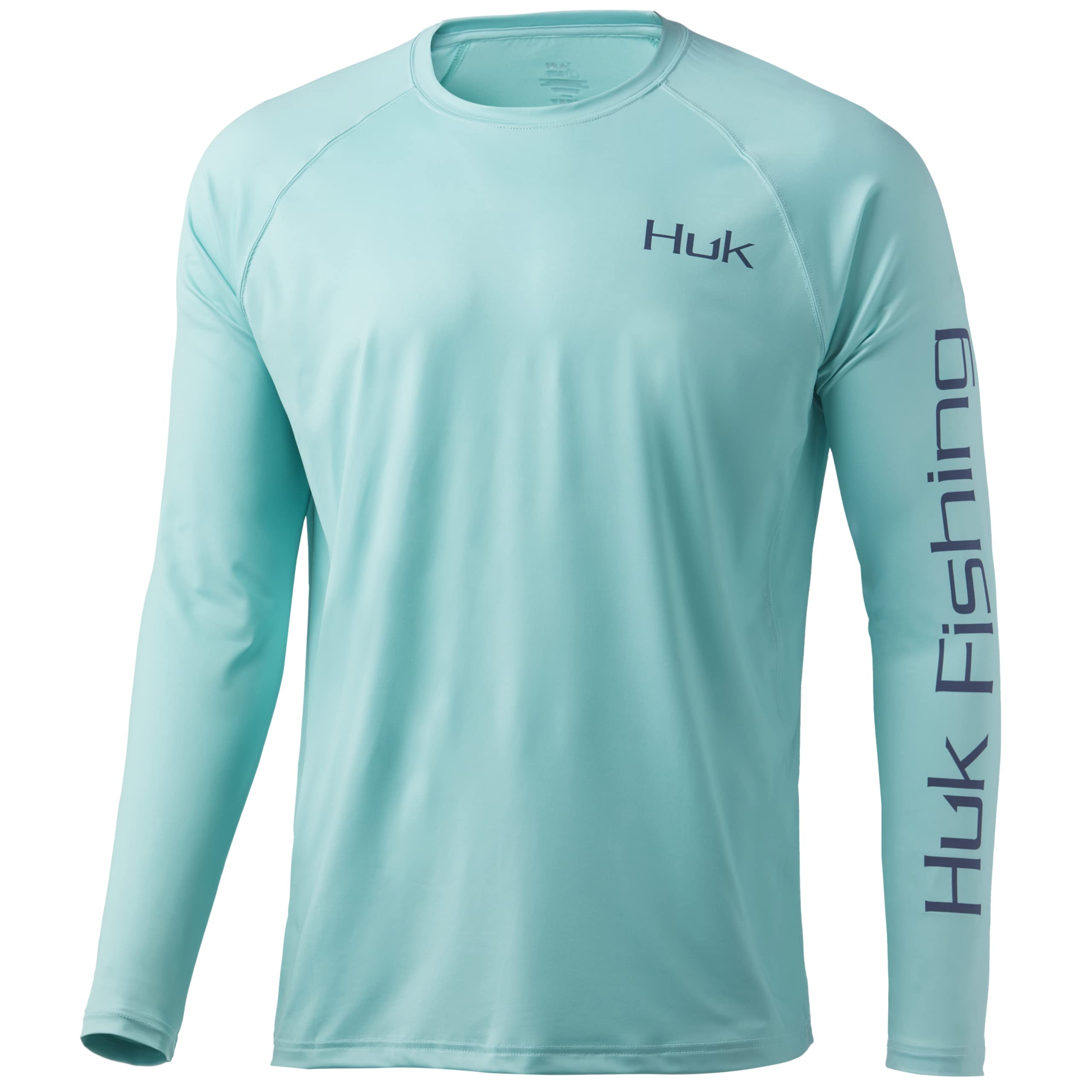 HUK Men's KC Pursuit Long Sleeve Sun Protecting Fishing Shirt, Chasin Flags-White, Large