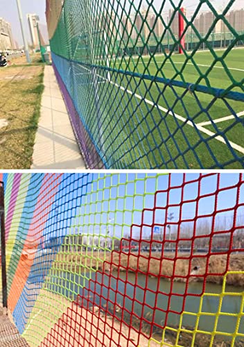 KACQIHTU Rope Net Kids Safety Netting Stair Balcony Railing Child Safety Net Playground Netting Patio Fence Protection Net Pet Toy Anti-Fall Rope Netting Multicolour