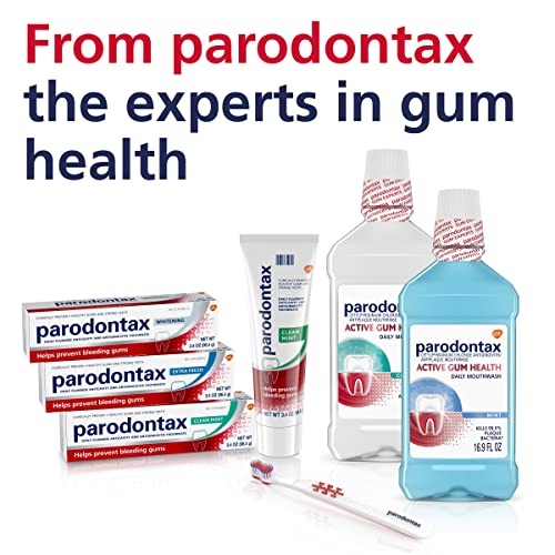 Parodontax Active Gum Health Mouthwash, Antiplaque and Antigingivitis Mouthwash, Mint, 3x16.9 Fl Oz