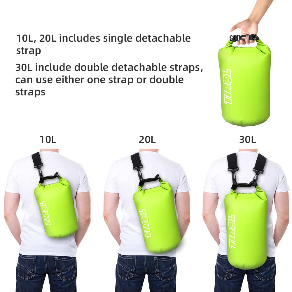 JINGJINGOLD Dry Bag Waterproof Backpack 30L Sling Dry Bag for Kayaking Roll Top Sack for Swimming Boating Camping