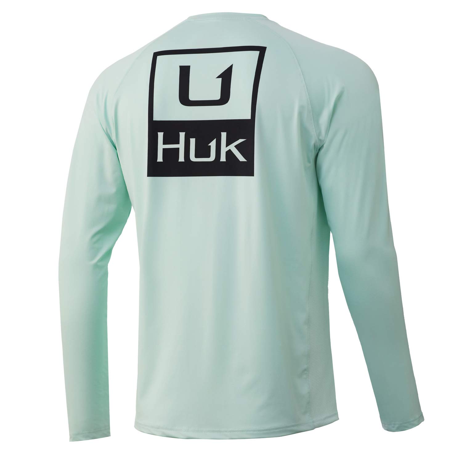 HUK Men's Pursuit Long Sleeve Sun Protecting Fishing Shirt, Huk'd Up-Seafoam, Large