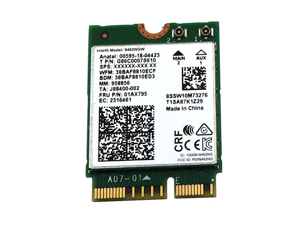 Intel 9462NGW Dual Band Wireless-AC 9462 CNVio M.2 802.11ac WLAN Bluetooth 5.1 WiFi Card SW10M73276 8SSW10M73276