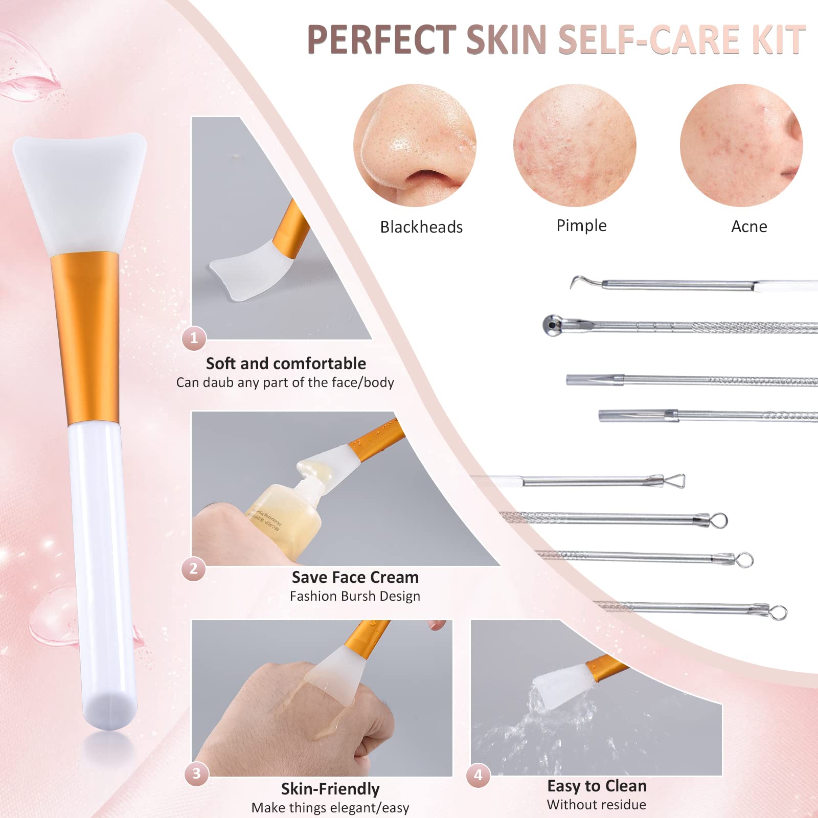 Phogalo Facial Steamer Spa Kit - Professional Nano Ionic Warm Mist for All Ages Women & Men - Pore Cleaner That Detoxifies, Cleanses and Moisturizes - Spa Quality