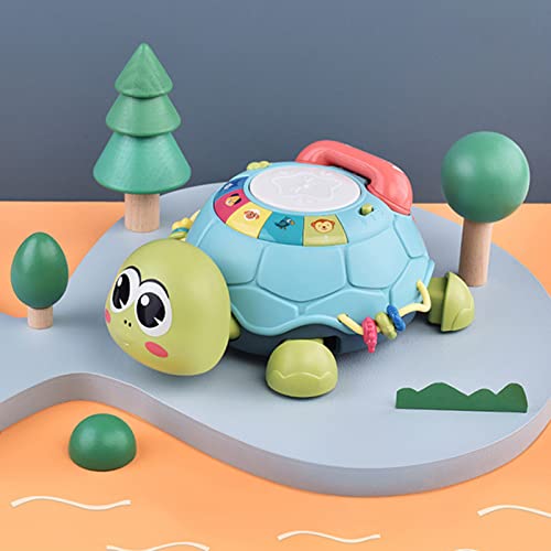 Musical Turtle Toy - Baby Crawling Toys for Babies 12+ Months - Learning with Sound, Music, Lights, Phone, Letters, Numbers - for Motor Skills, Cognitive Development, Hand-Eye Coordination