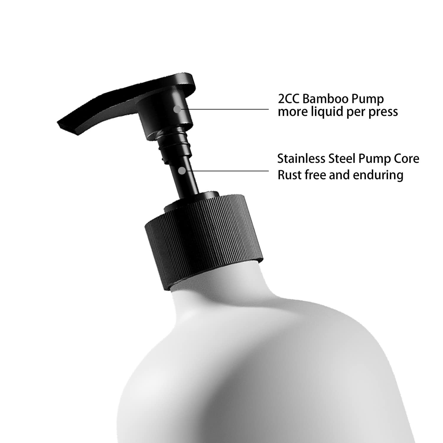 INFF Dish Soap Dispenser for Kitchen Sink,Glass Kitchen Hand Soap Dispenser,Modern Farmhouse Soap Dispenser for Kitchen Sink Decor (Dish-White)