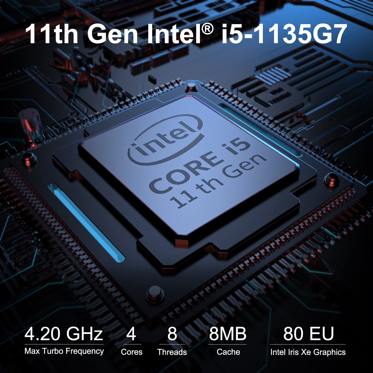 Intel NUC 11 Barebone with Core i5-1135G7 Processor, Ultra-Performance Intel Nuc 11 with Intel Iris Xe Graphics, 8M Cache, Up to 4.20 GHz (No RAM, No SSD, NO OS, Added Components Needed)